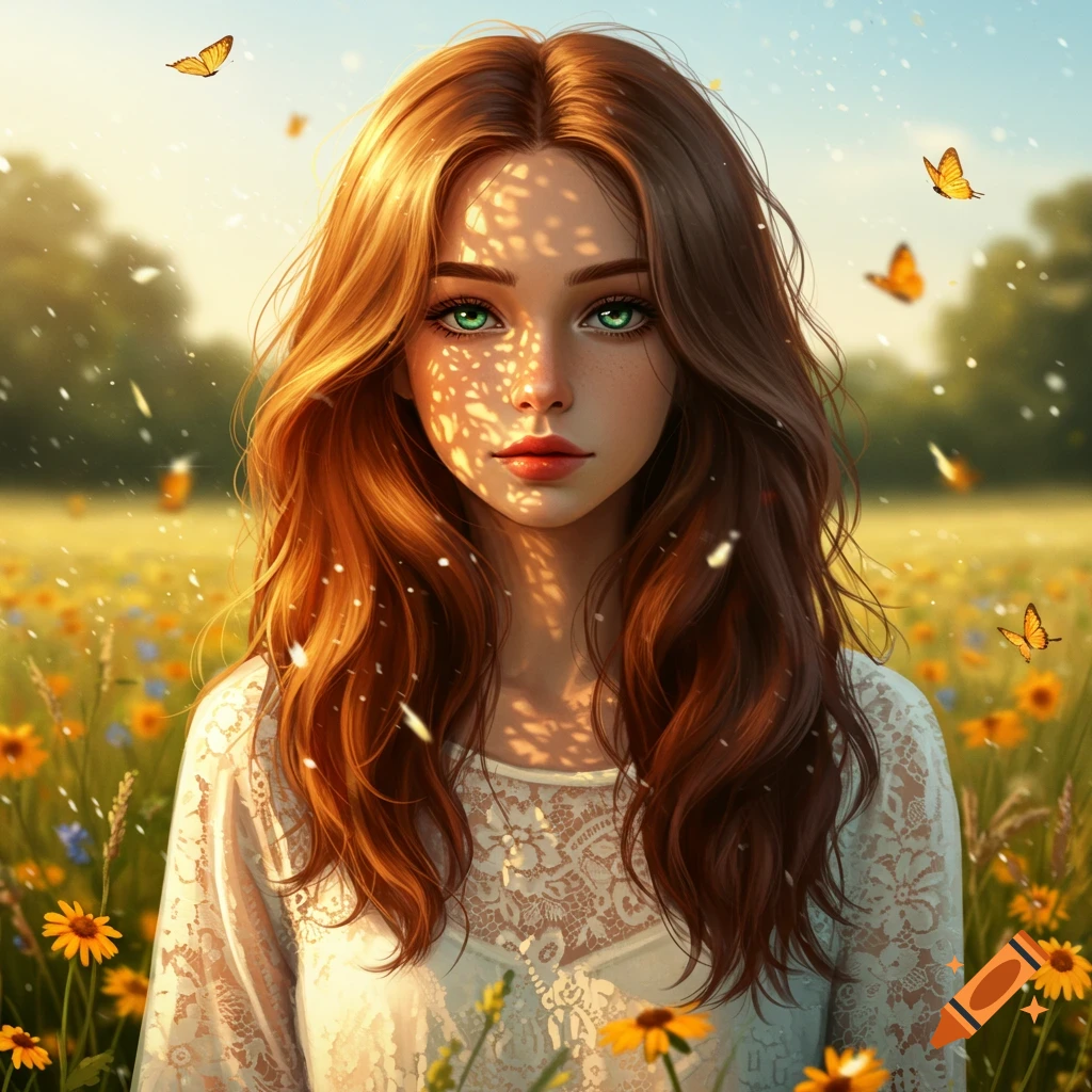 Snow White portrait inspired by Van Gogh's Starry Night on Craiyon