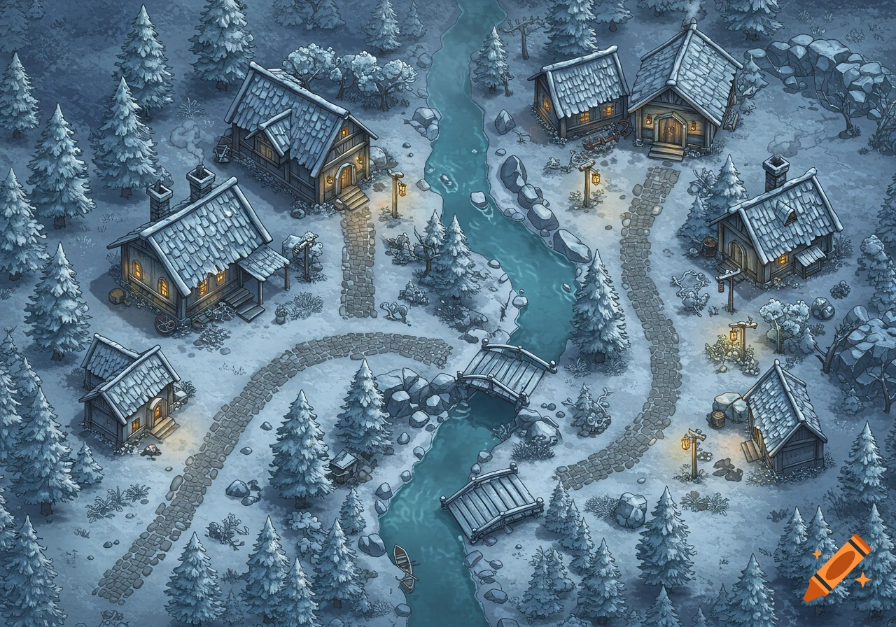 Pathfinder 2e top down dungeon map of rooms in a haunted house on Craiyon