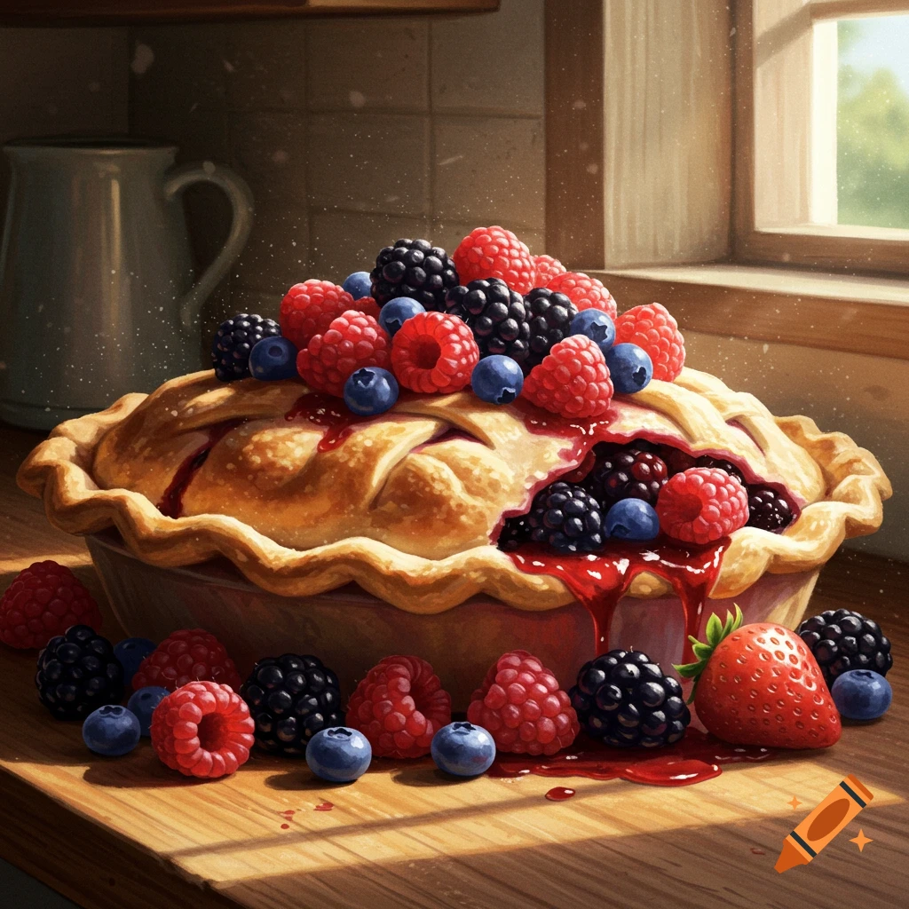 A cute Pixar animation style blue jay eats a waffle with syrup and ...