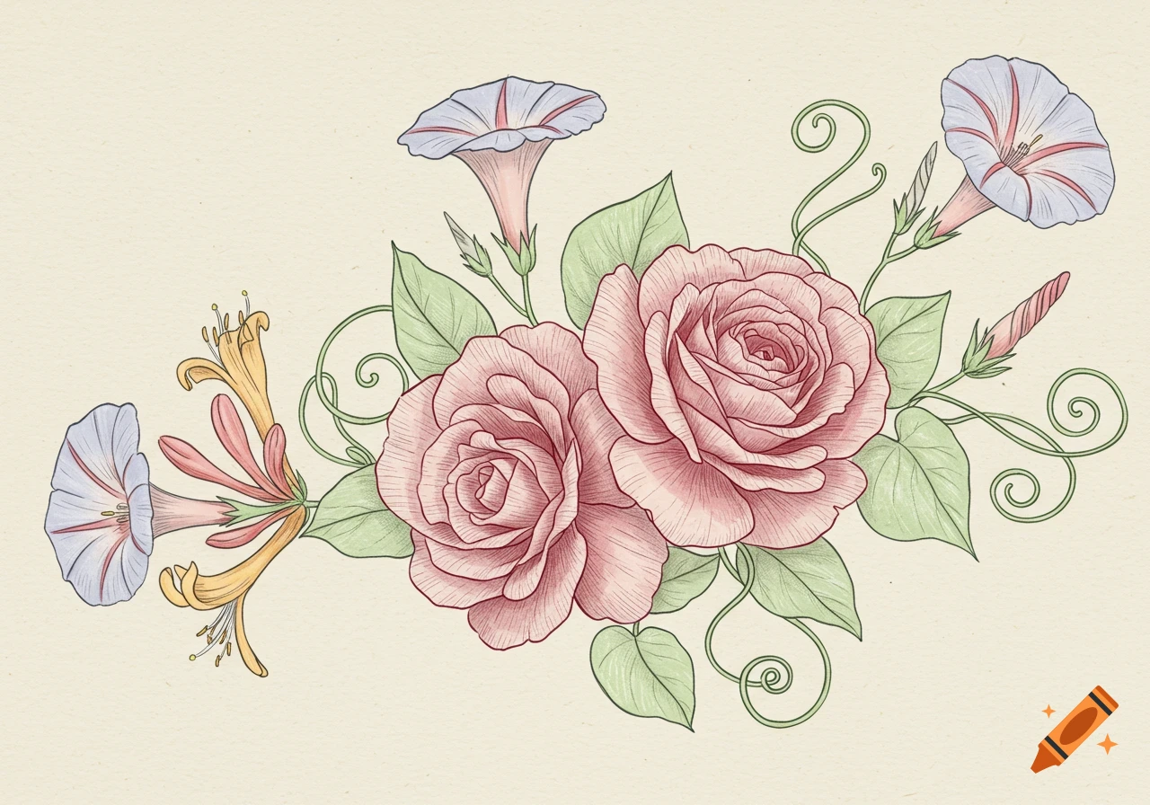 Sage green embossed dahlia logo with ornate flourishes and "Maison ...