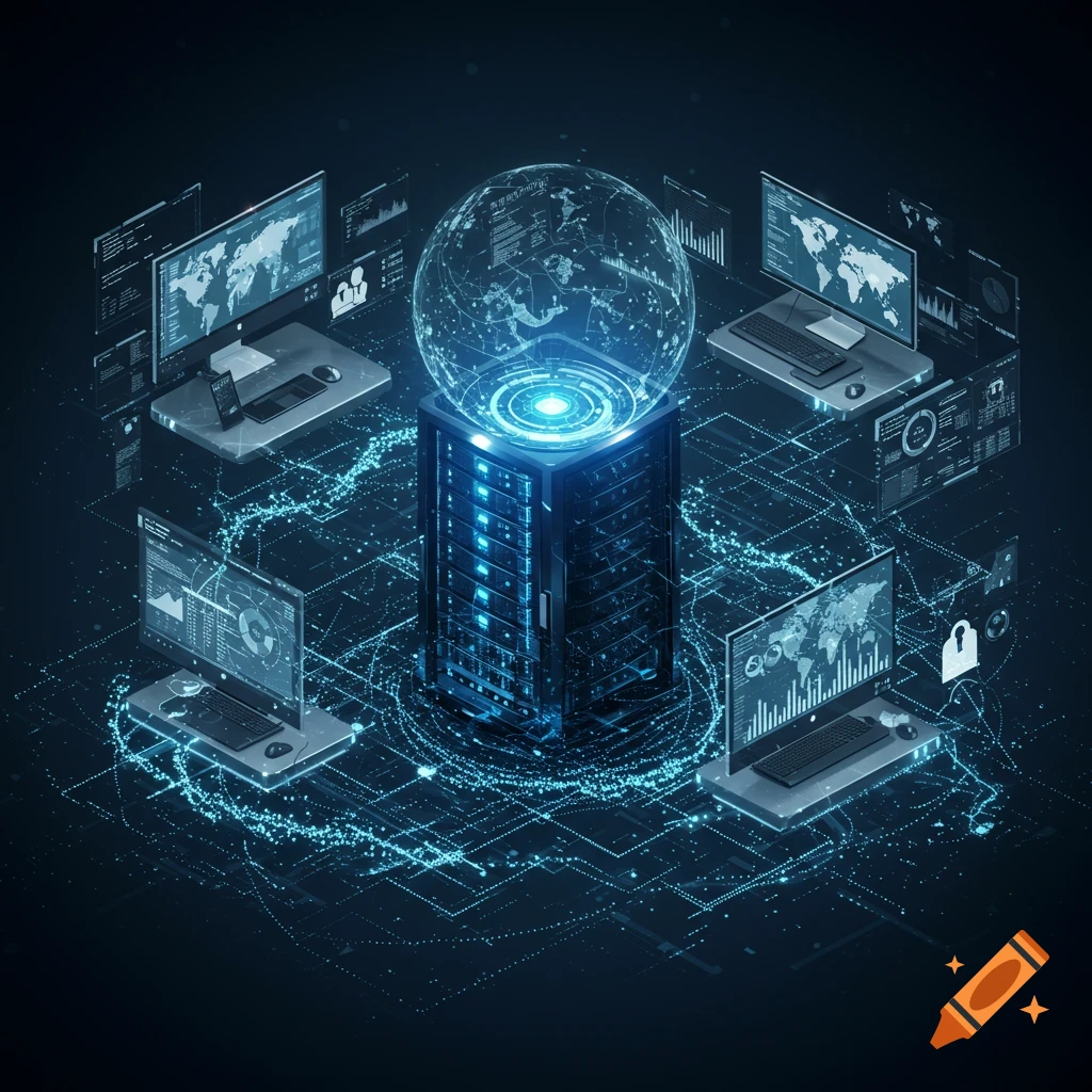 Ubuntu+server created on Craiyon