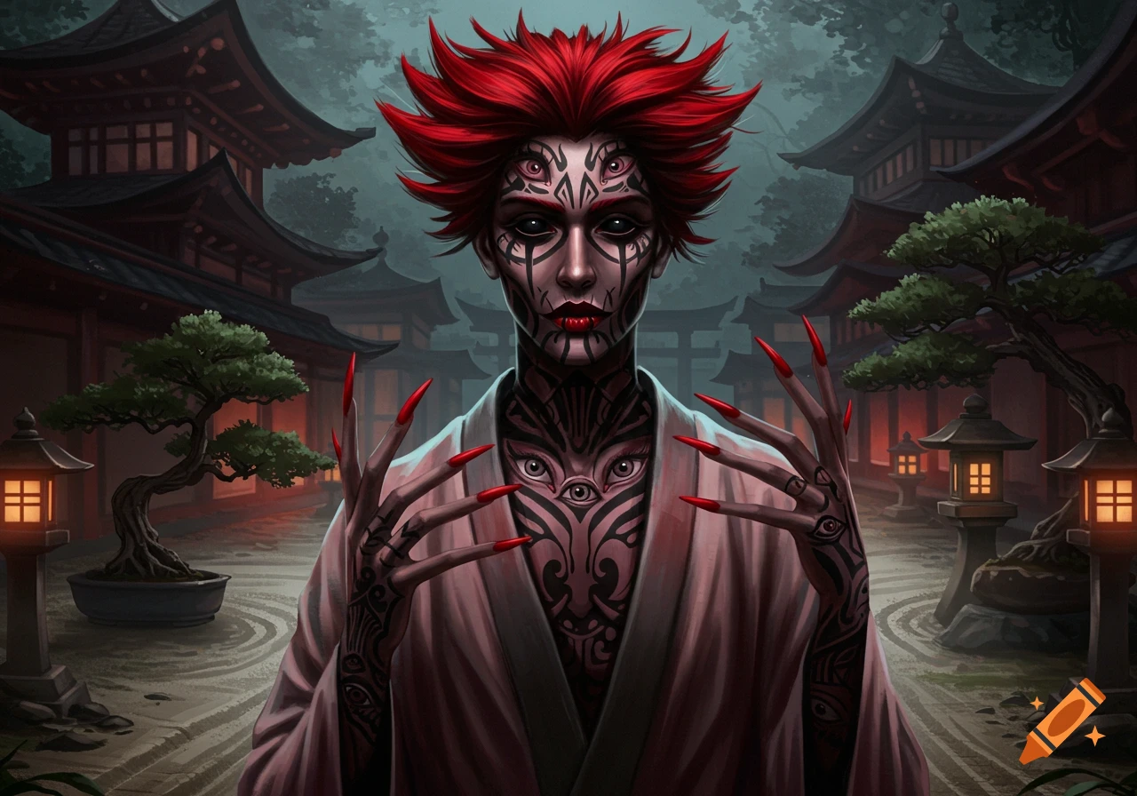 A man from behind, showing a large, detailed back tattoo of a fierce ...