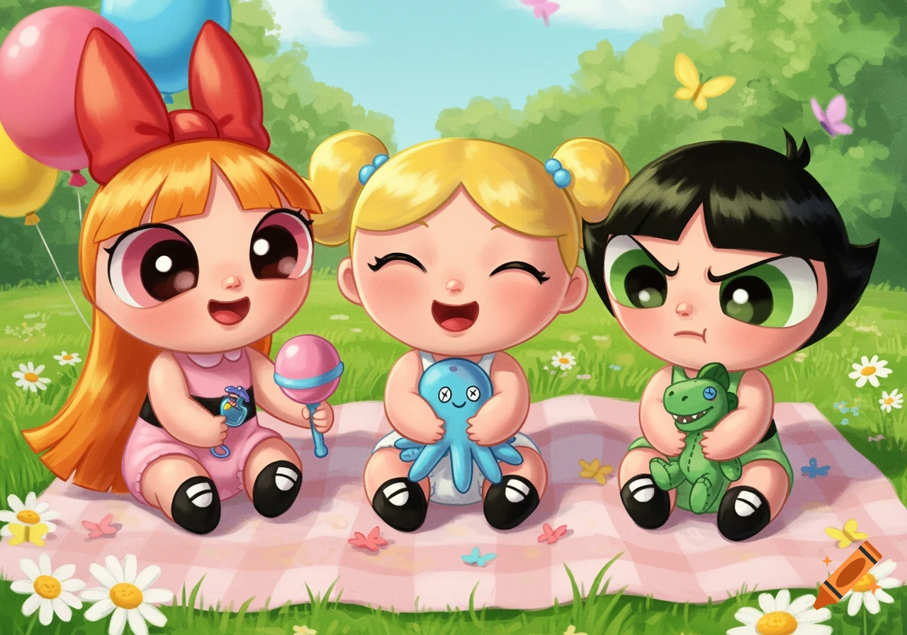 Powerpuff Girls Bilder erstellt auf Craiyon