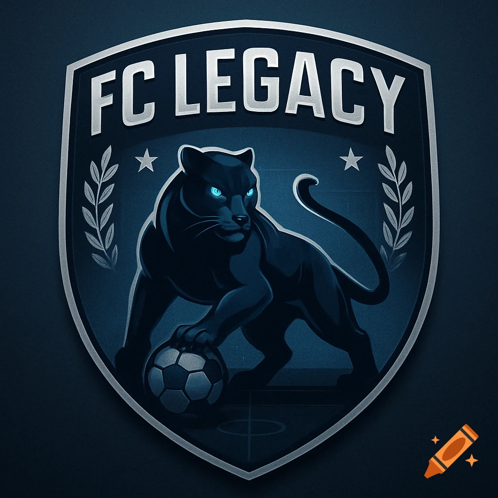 A dark blue and silver shield logo featuring a stylized black panther ...