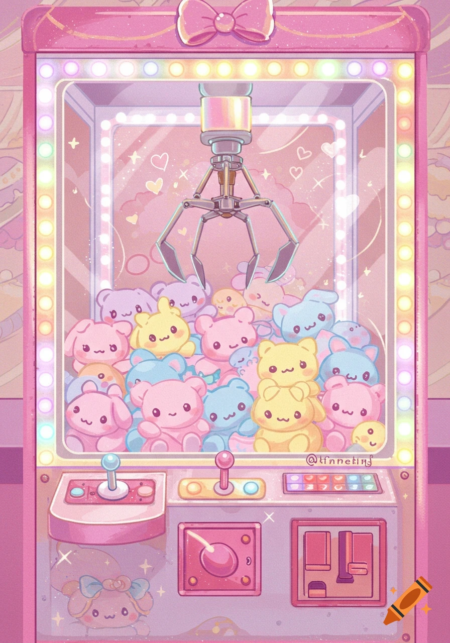 A cute cartoon illustration of a pink toy box filled with teddy bears ...