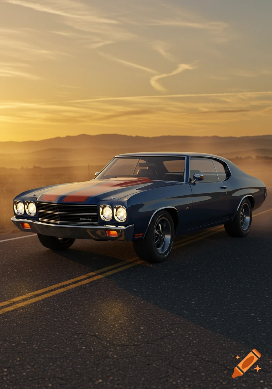 A blue classic Mazda RX-7, a first-generation model, is parked on a ...