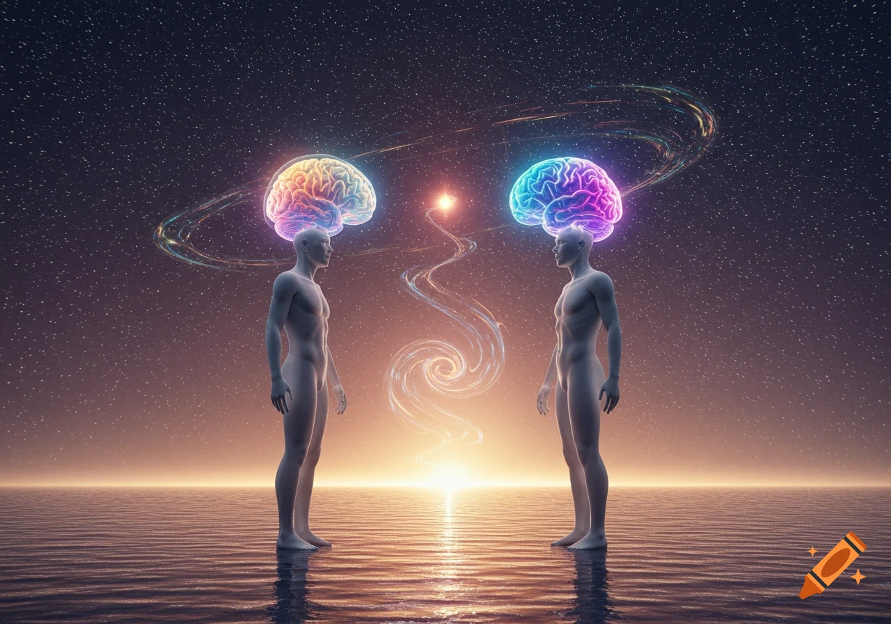 A vibrant, cosmic diagram illustrating Soul, Mind, and Body within ...