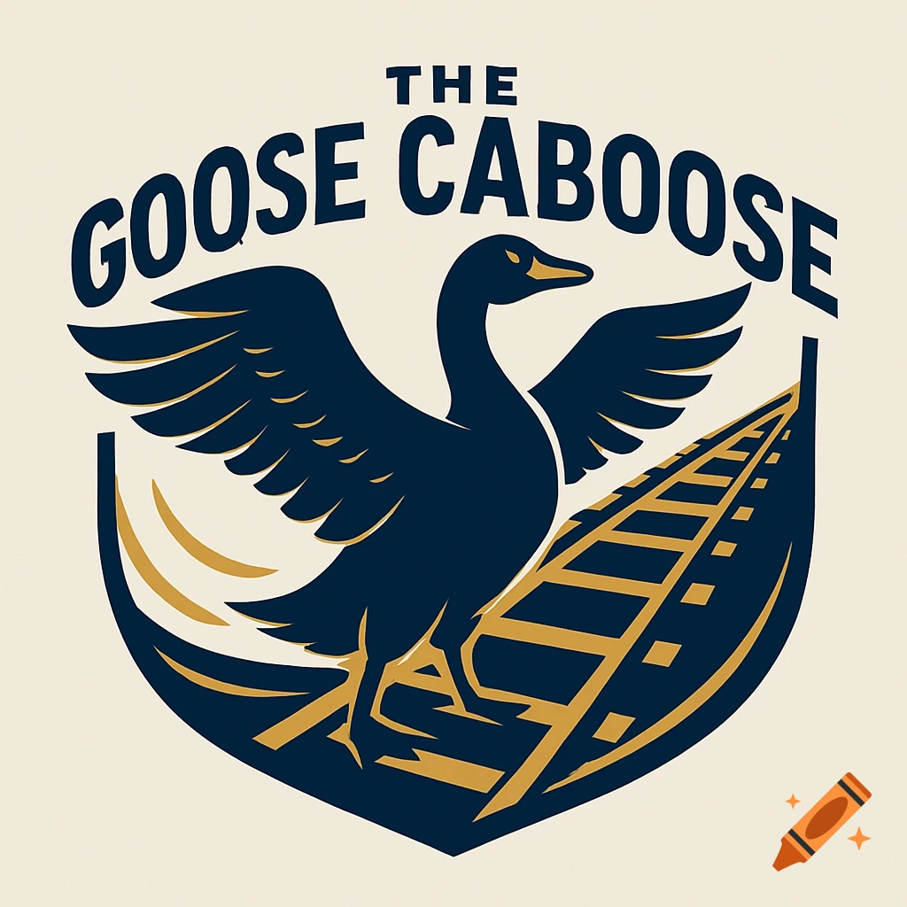 Stylized blue, yellow, and white logo featuring a person in a fedora, a ...