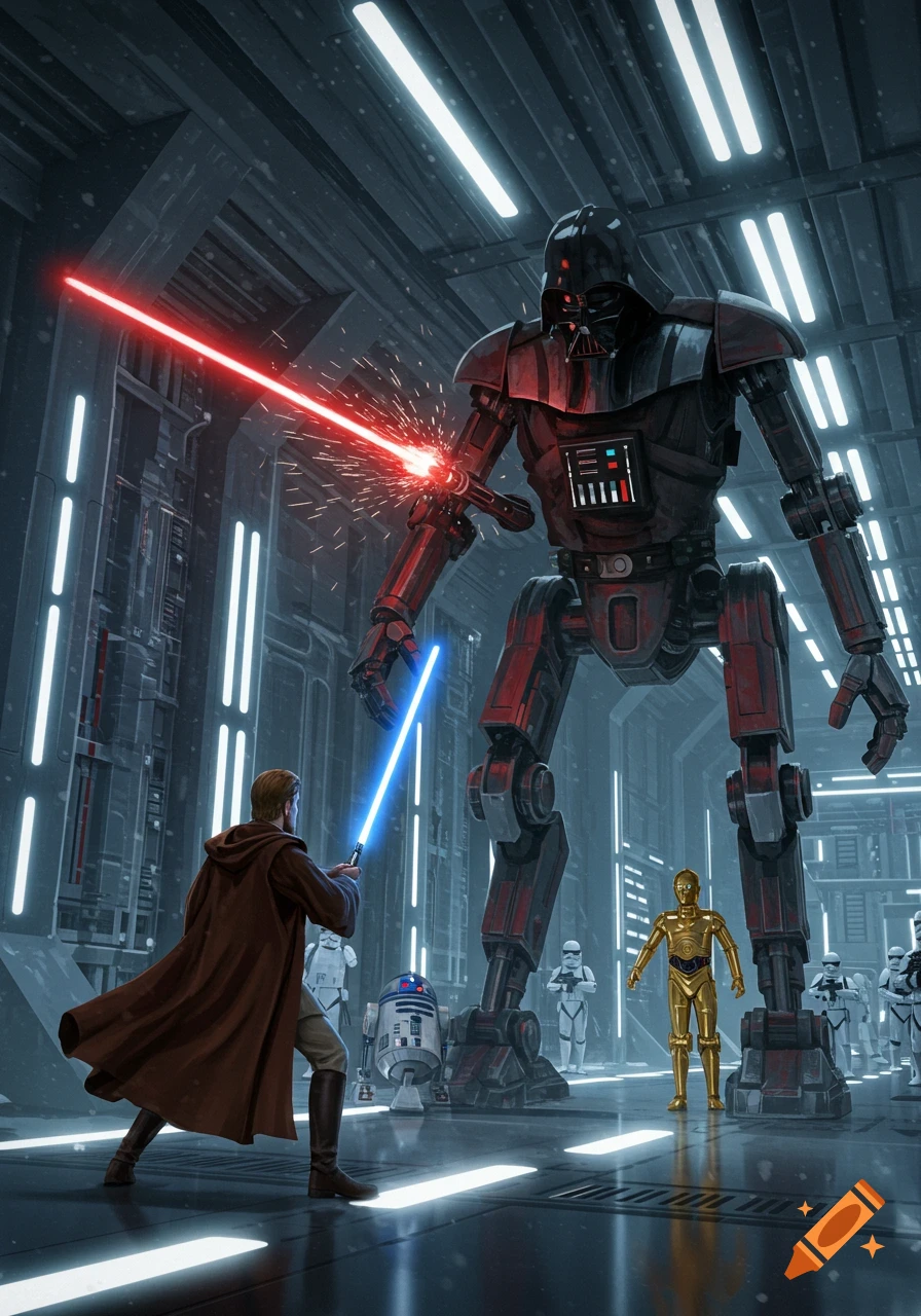 X-wing fighters and TIE fighters engage in a laser battle within a ...