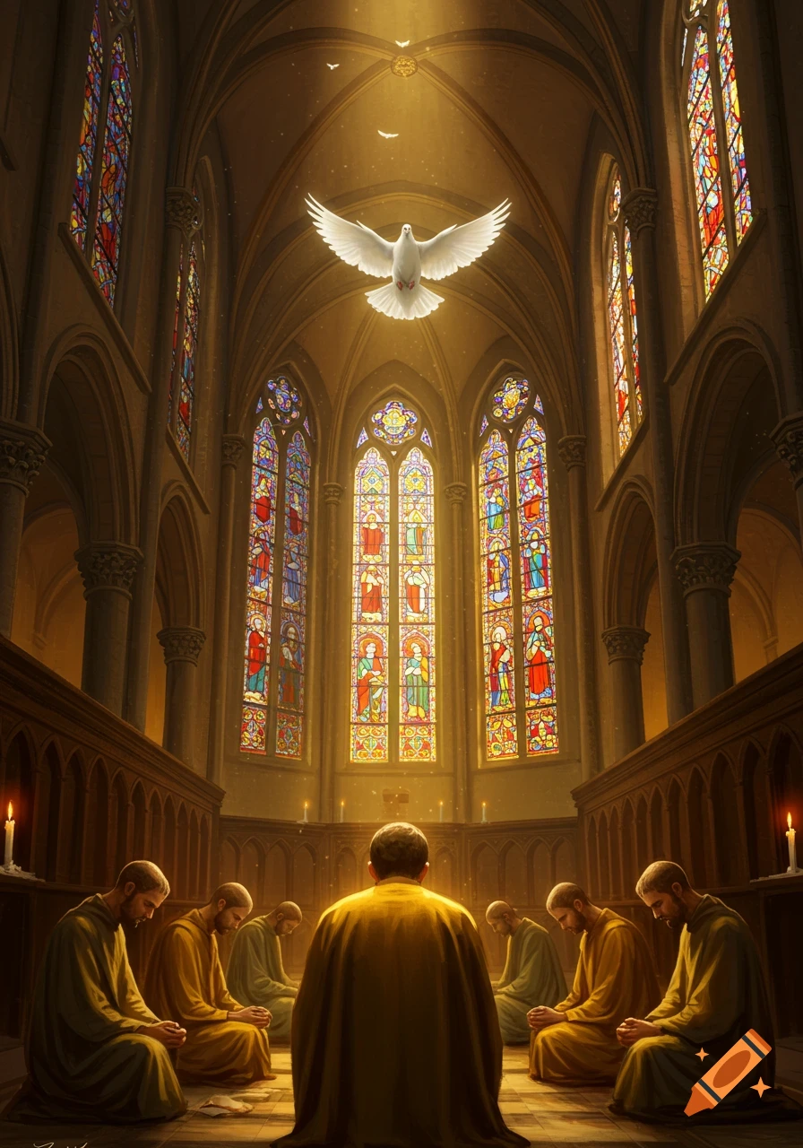 Hyper-realistic photograph of an elderly nun with closed eyes, hands ...