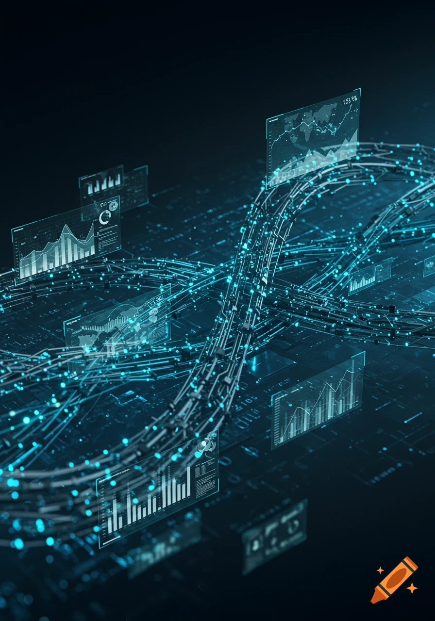 A glowing white mouse cursor hovers over a sparkling digital key symbol, surrounded by circuit ...