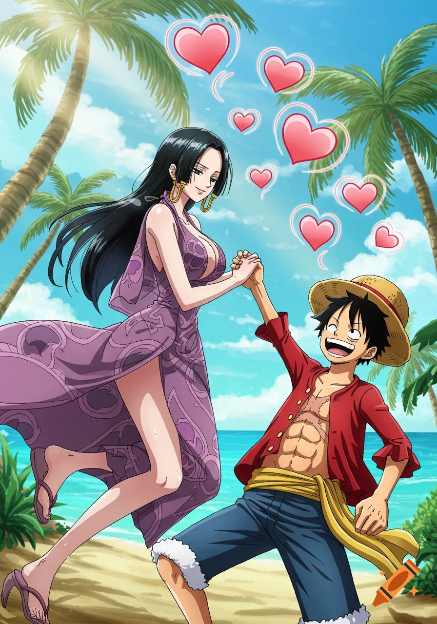 Anime characters from Fairy Tail in swimwear posing around a sunny ...