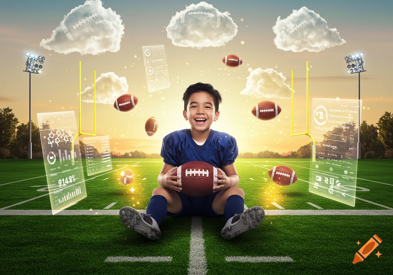 Gridiron+background created on Craiyon