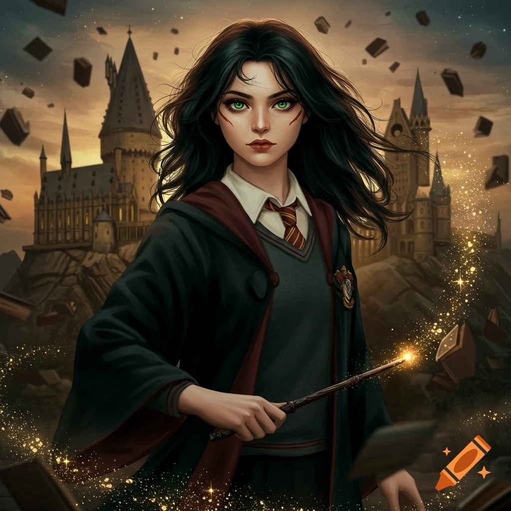 Harry Potter fainting during a duel in fan art on Craiyon