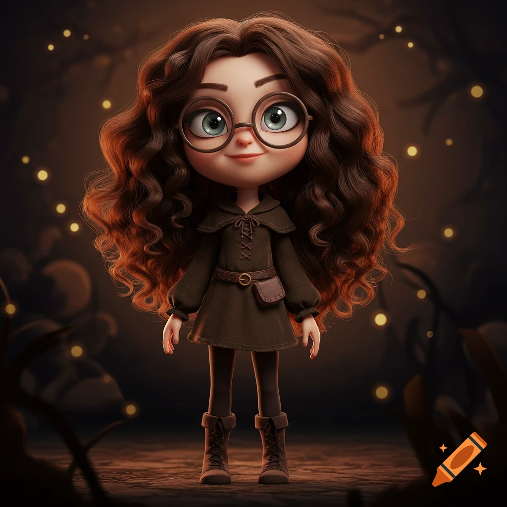 Enchanting anime version of Mona Lisa with bright colors and adorable ...