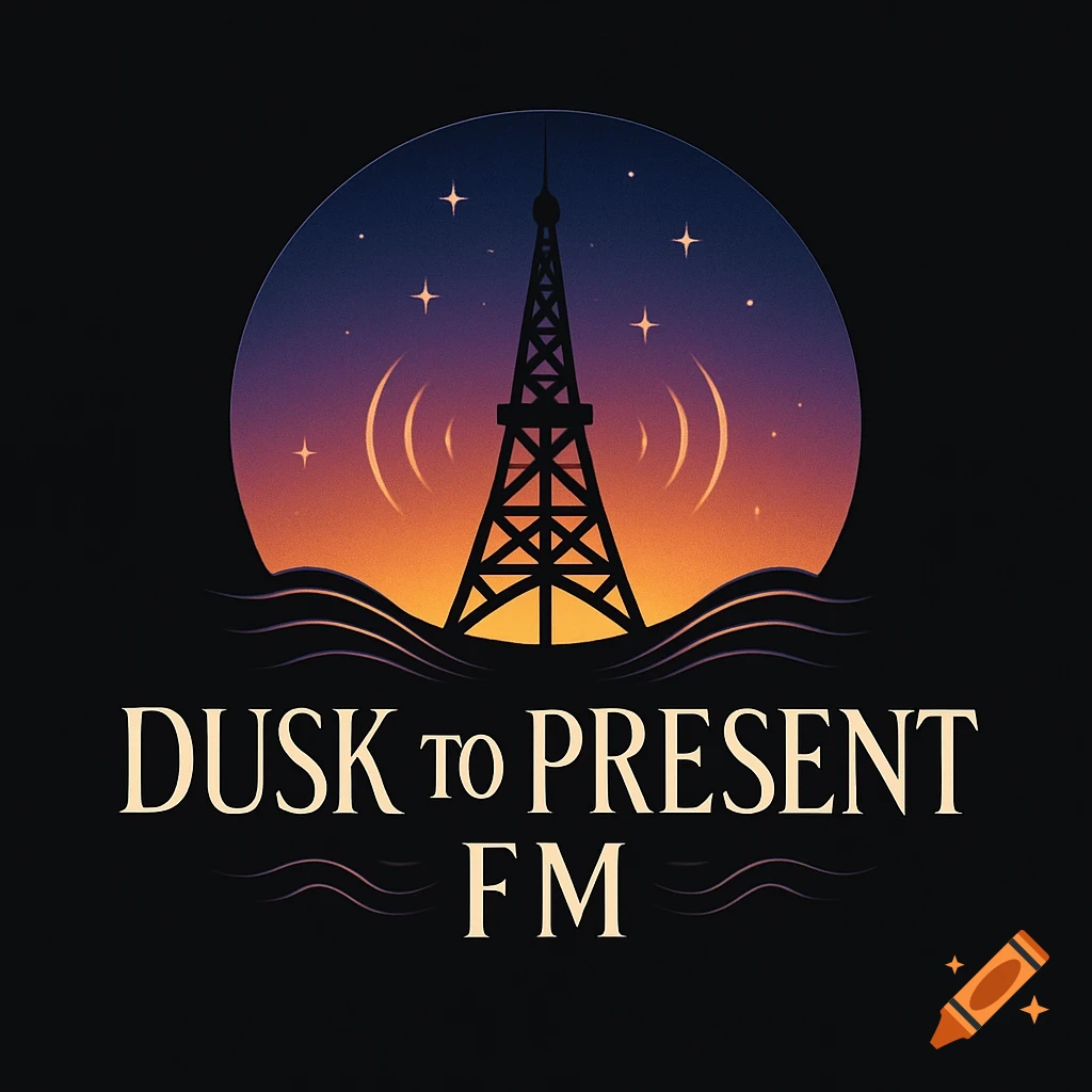 Stylized illustration of a vintage radio with music notes and ...