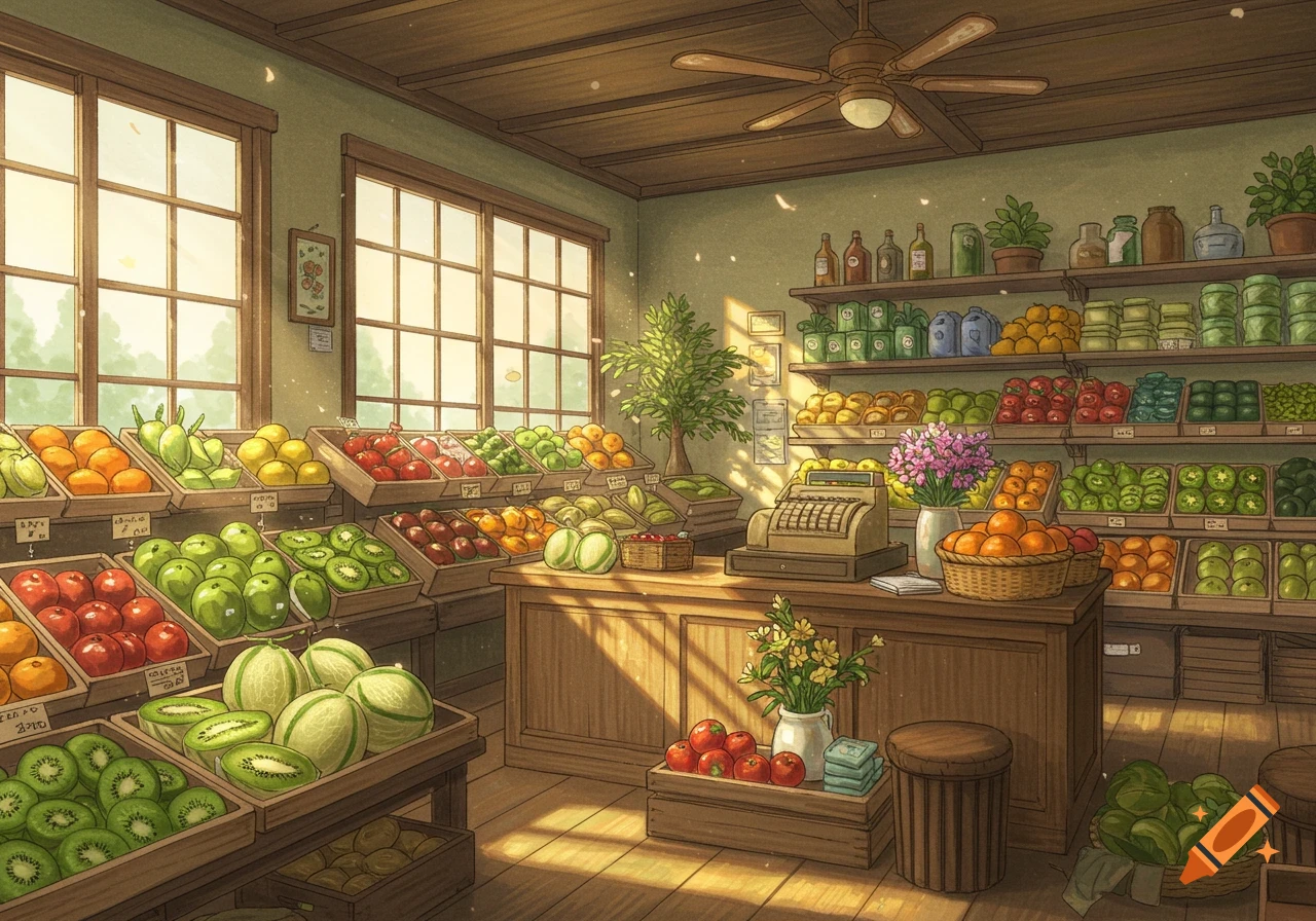 Clipart+market created on Craiyon