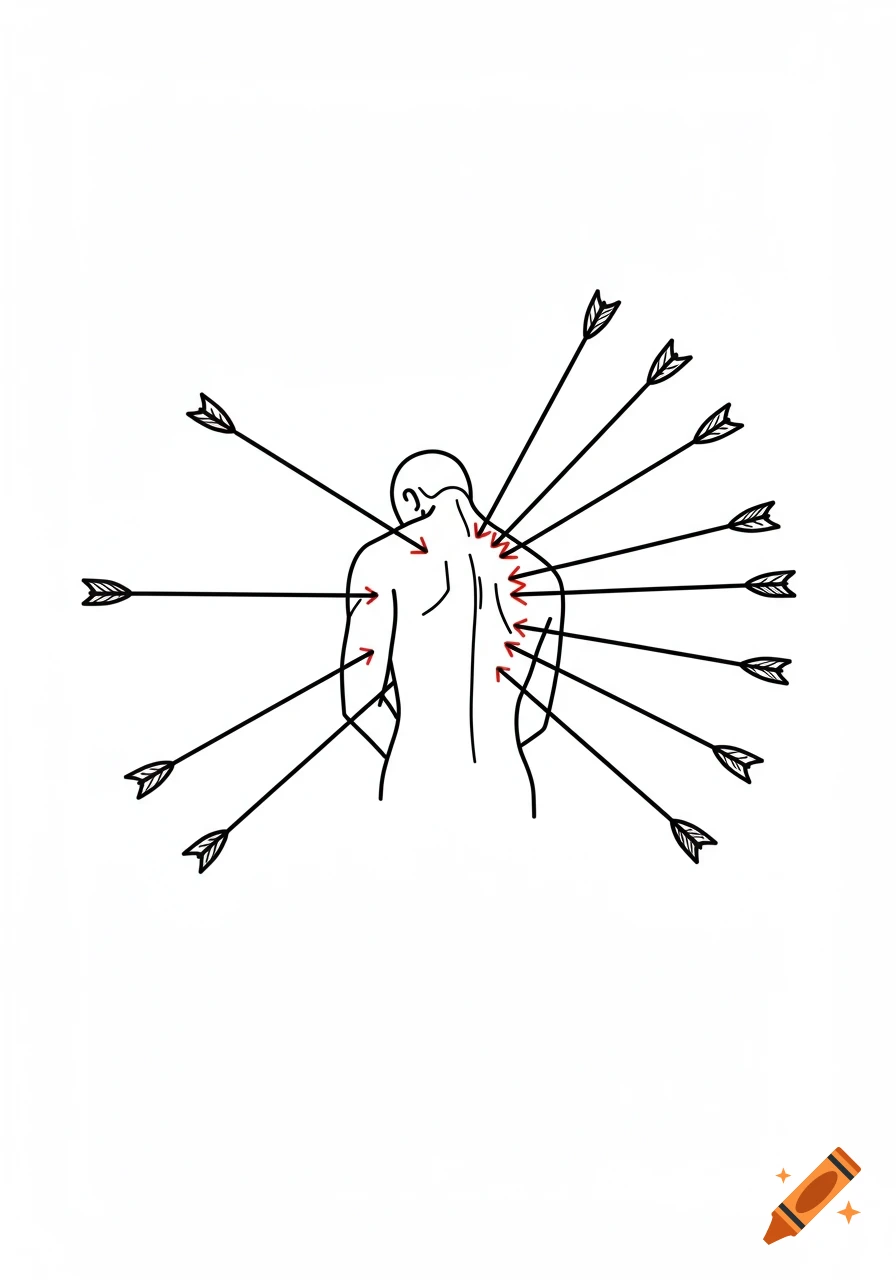 Abstract line drawing of a laughing face with geometric chalk and ...
