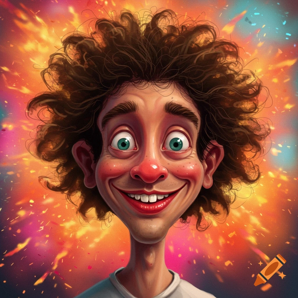 Satirical illustration of Friedrich Merz as a clown in an imaginative ...