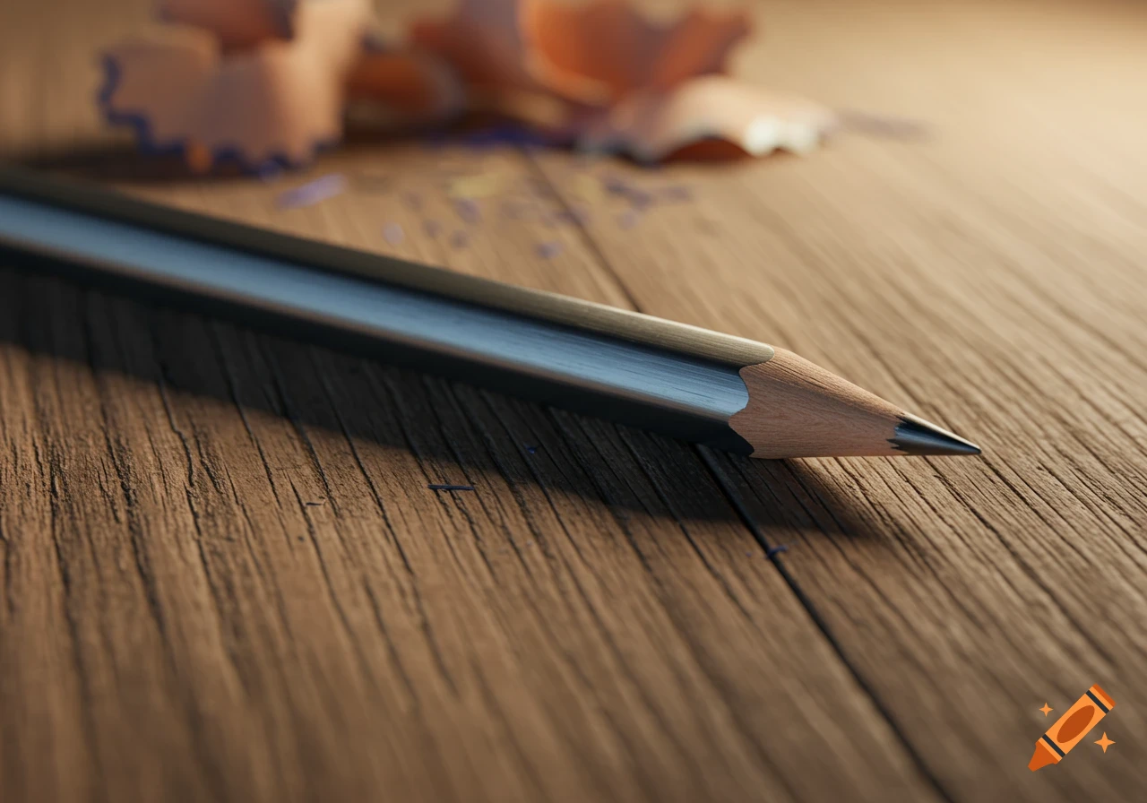 A yellow pencil is sharply focused as it gets sharpened in a metal ...
