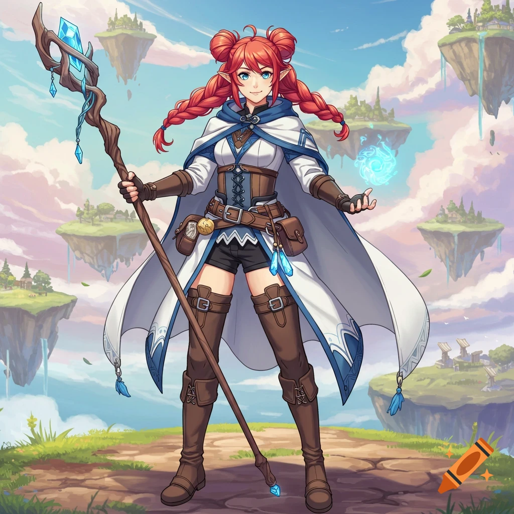 Anime celestial knight with light-infused weapons on Craiyon