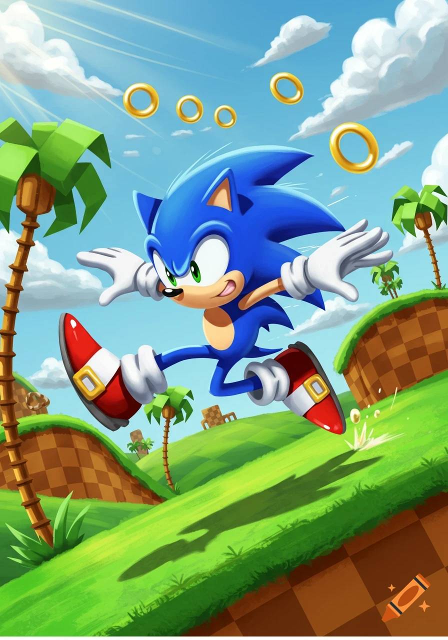 Sonic+pixel+art created on Craiyon