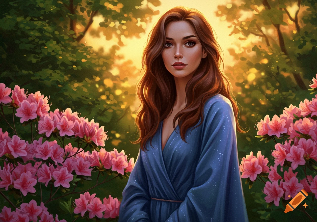 A blonde woman in a long, shiny white trench coat stands on an autumn ...