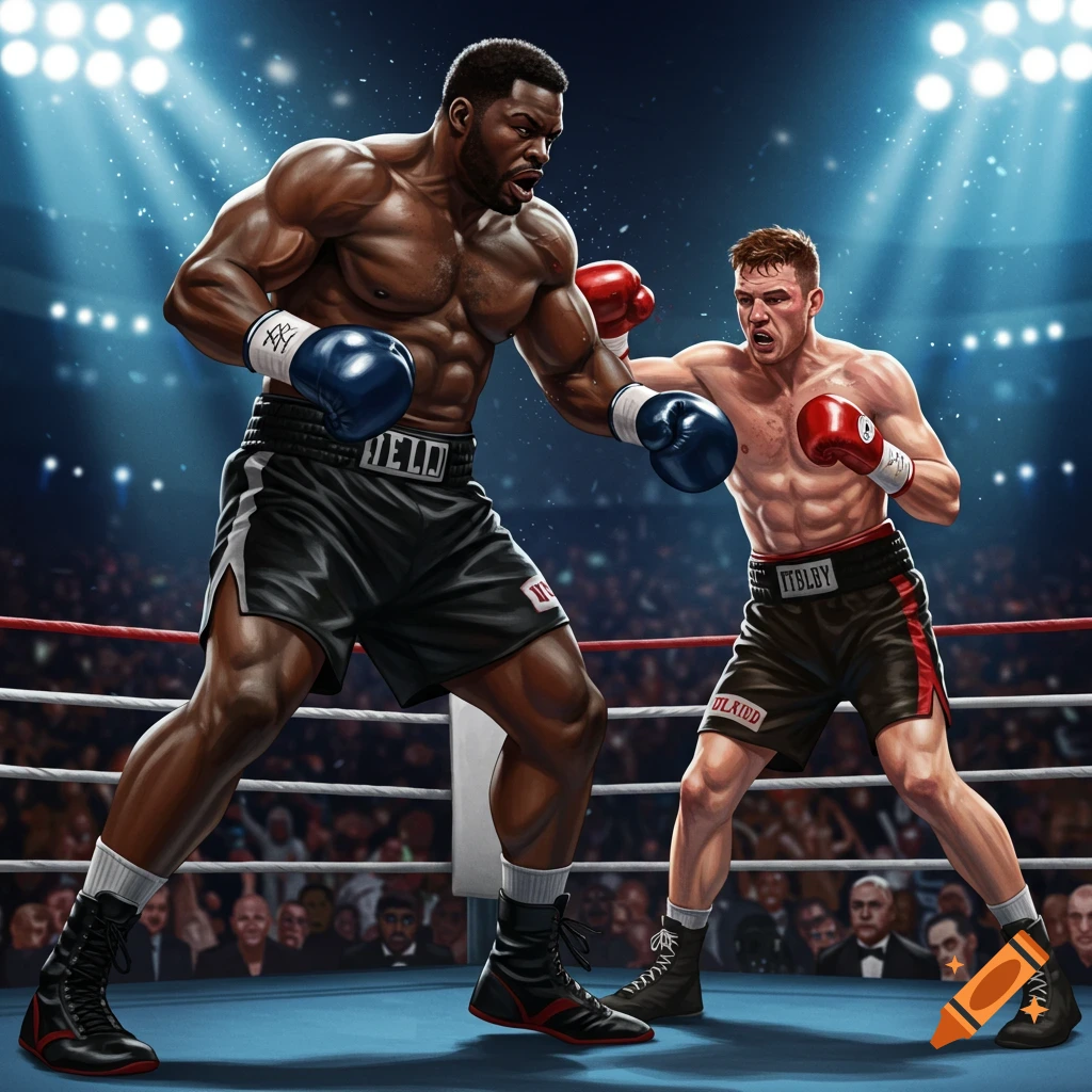 A muscular Muay Thai fighter in traditional shorts and hand wraps ...