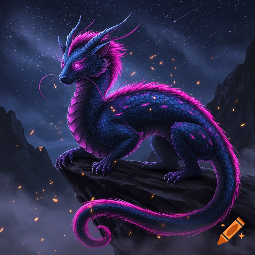 Elegant and graceful hybrid mythical creature with large expressive ...