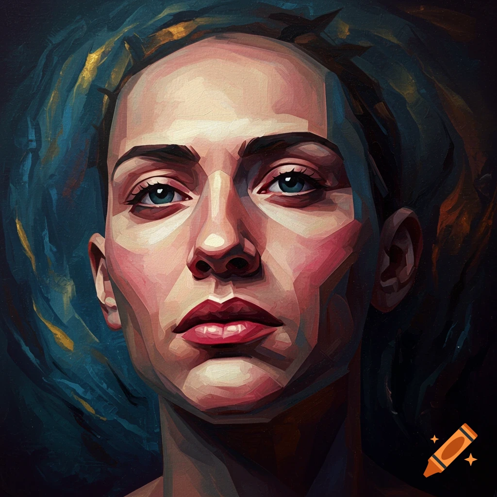 Ballerina dancing among african masks and sunflowers in outsider art ...