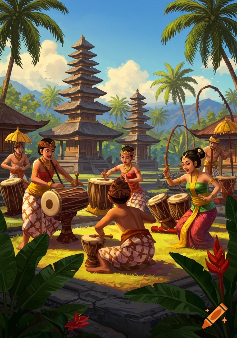 Two Toraja people stand side by side in richly decorated traditional ...