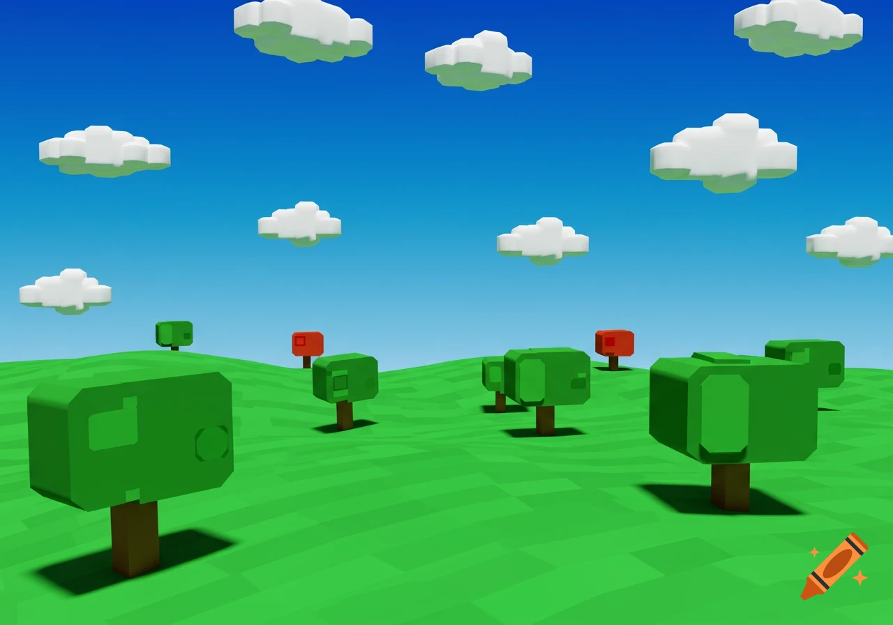 Top-down view of a LEGO house floor plan with a large light green room ...