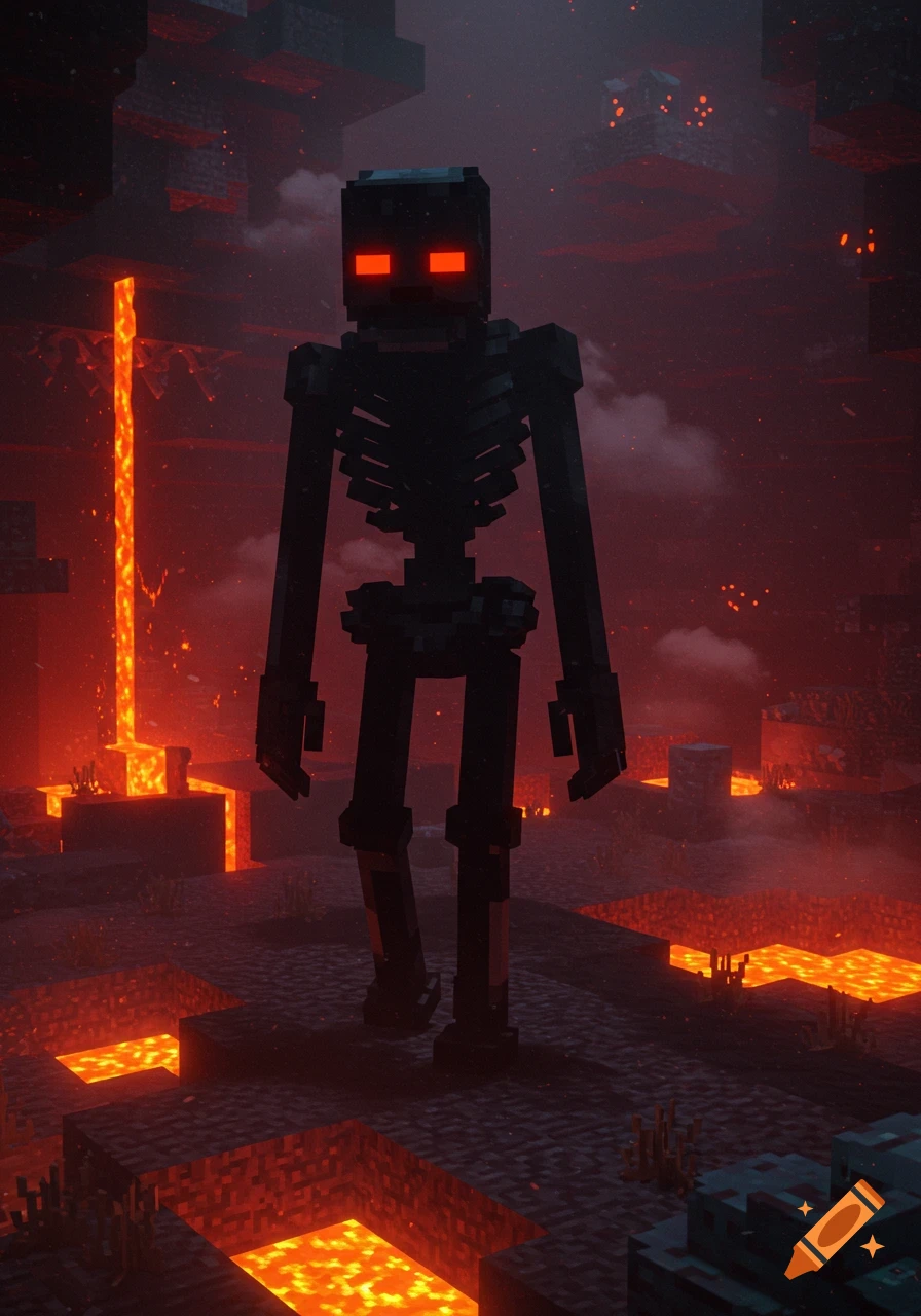 A blocky, evil Minecraft-style mob with glowing red eyes and a YouTube ...