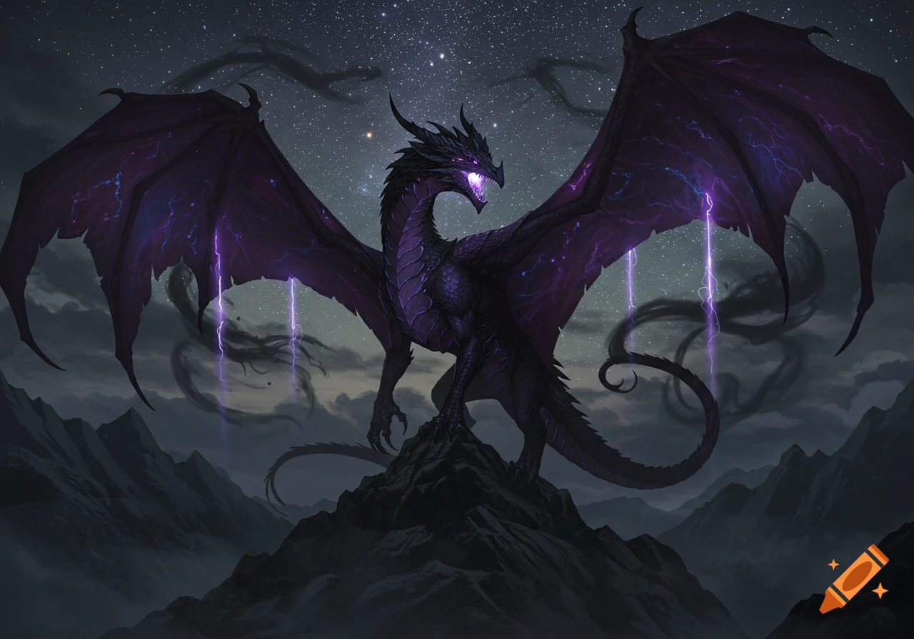 A menacing, biomechanical bat monster with glowing red eyes and sharp ...