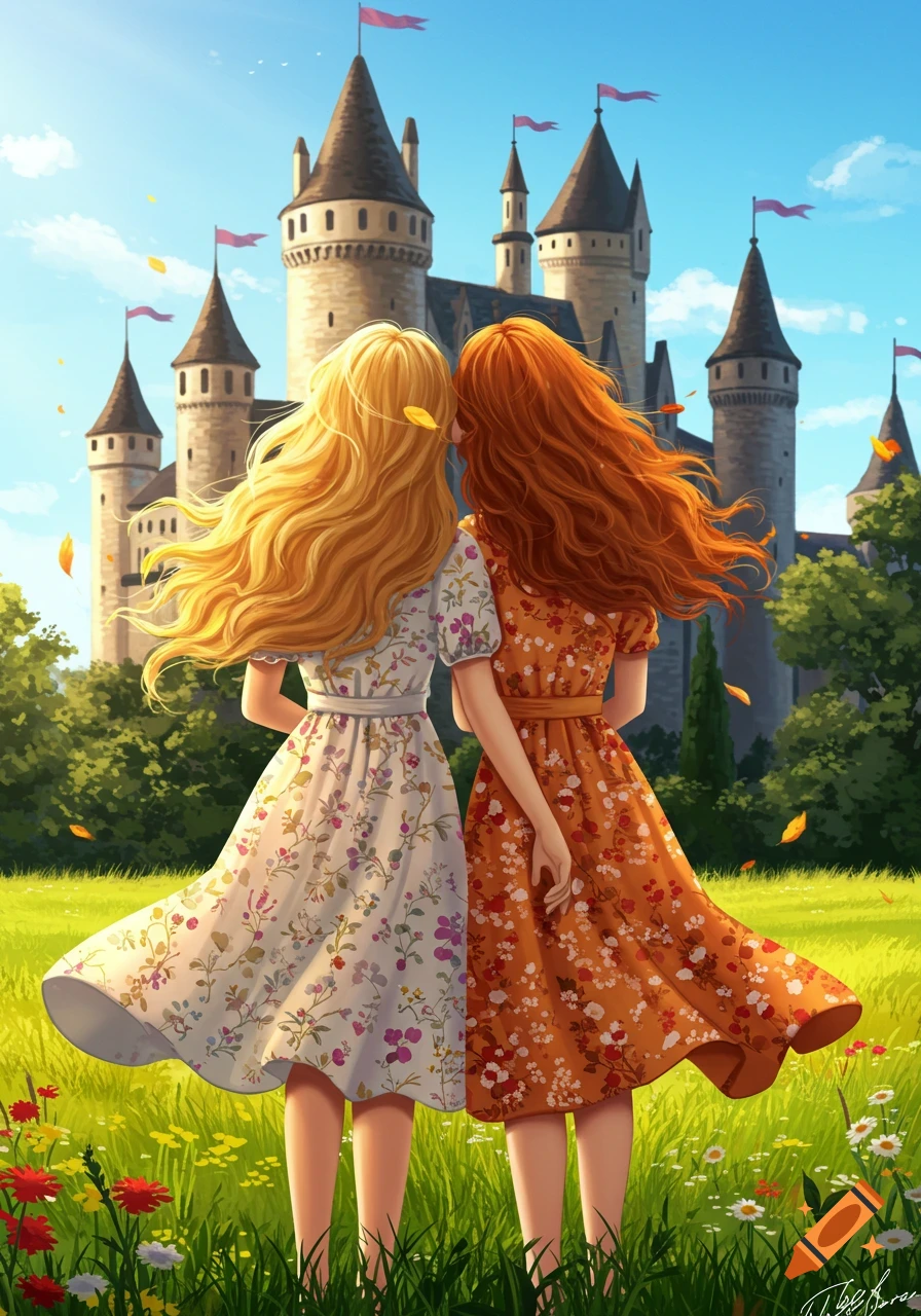 Rapunzel+in+her+dress created on Craiyon