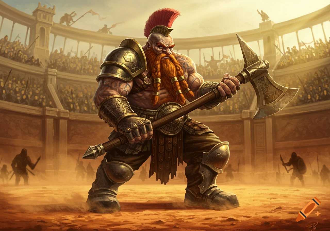 Three strong, armored archers drawing bows, ready to fire arrows ...