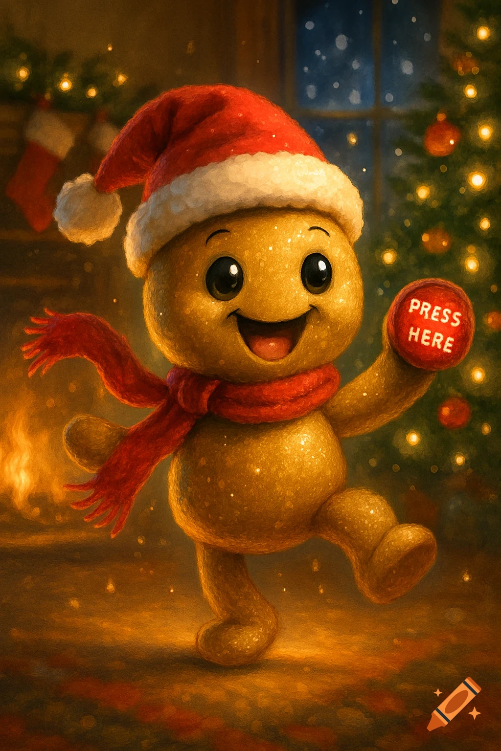 A mimic monster present with red tentacles and glowing eyes sits in ...