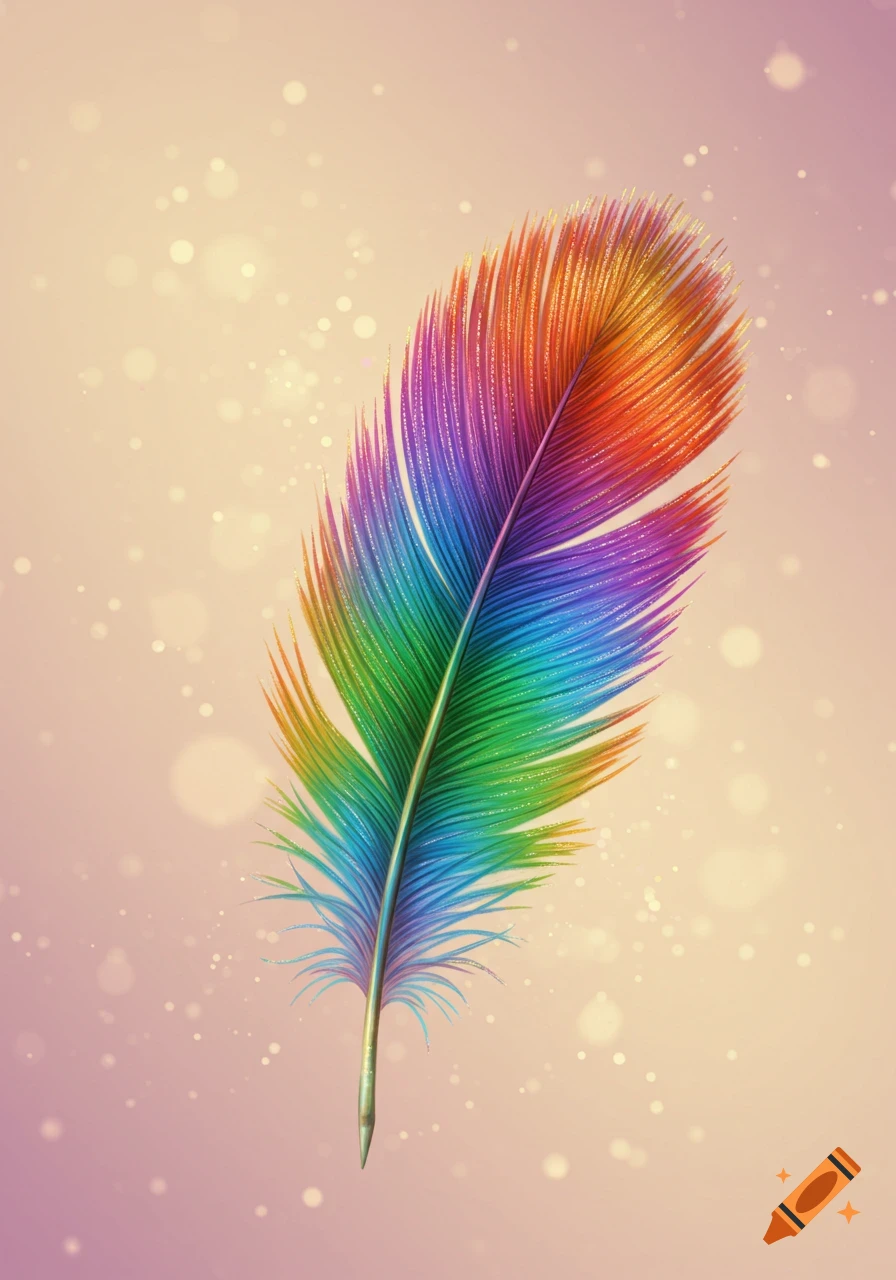 A vibrant watercolor rainbow arching across a clean white background ...