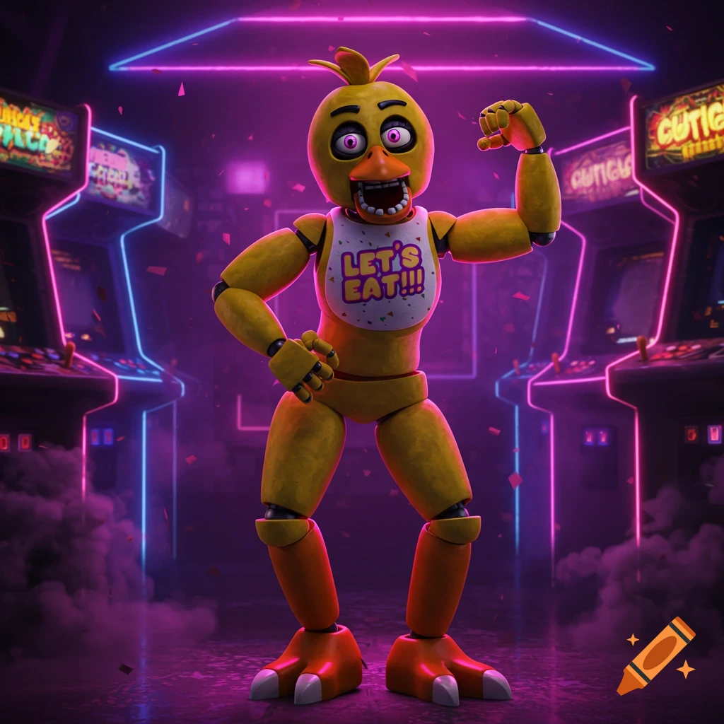 Chica+fnaf+side+view created on Craiyon