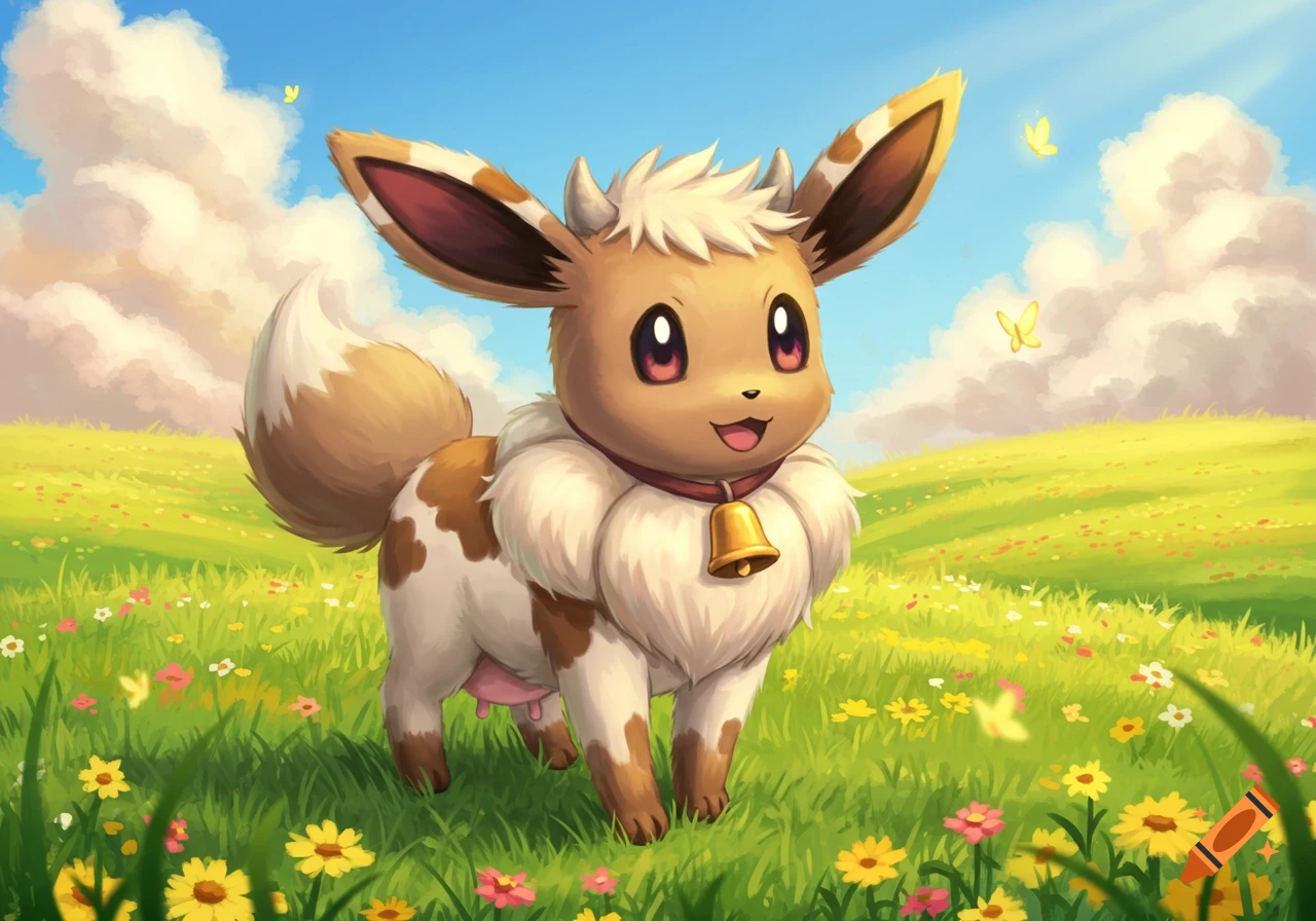 Glitter+eevee+icon created on Craiyon