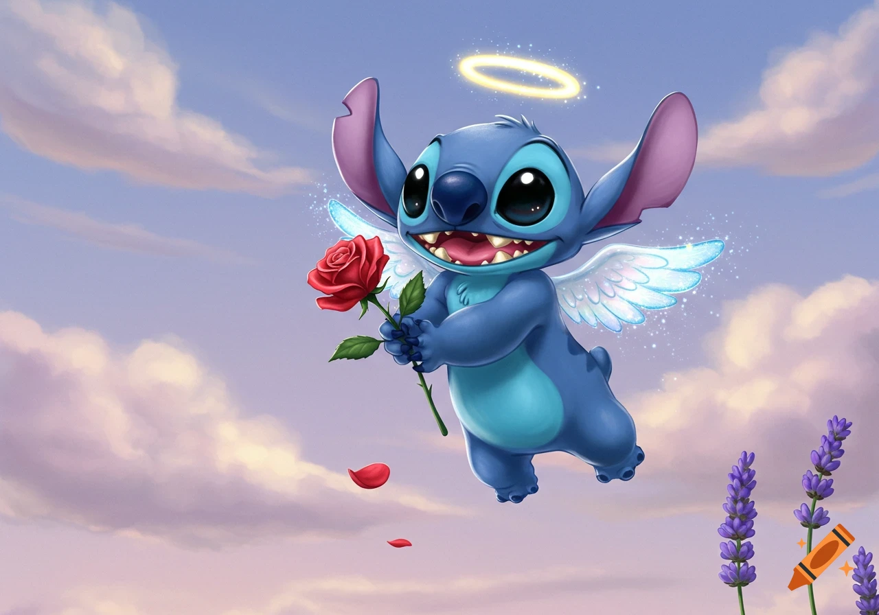 Cartoon of a blonde angel with white wings and a halo standing with ...