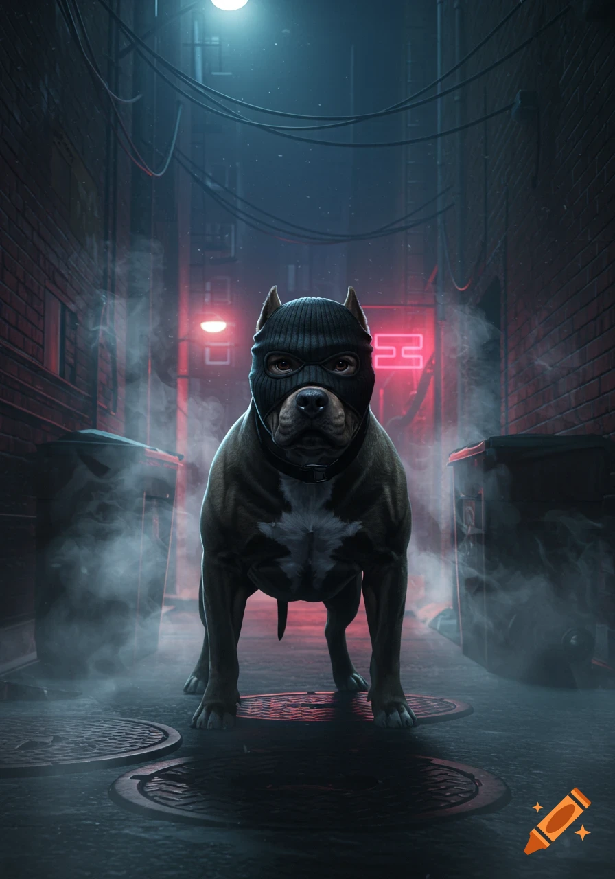 A bulldog wearing a diamond collar stands on a large pile of money in a ...