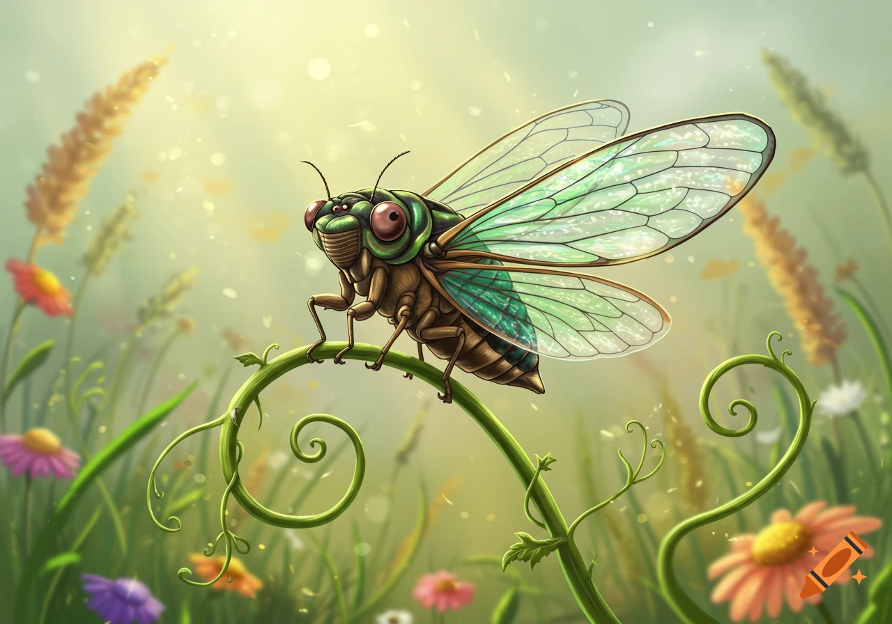 A fluffy white moth creature with pastel-colored wings plays a glowing ...