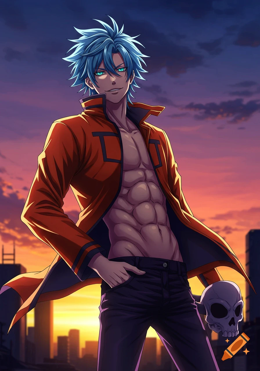 Muscular+anime+boy+thighs created on Craiyon