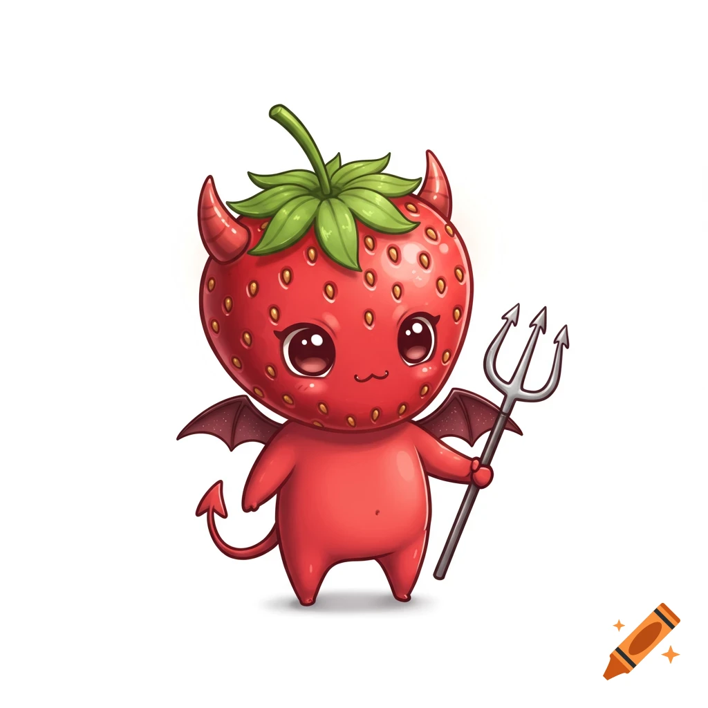 Red+black+kawaii+png created on Craiyon