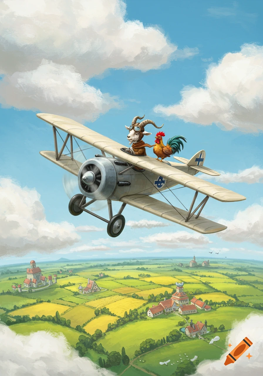 Vliegtuig+cartoon+grappig created on Craiyon