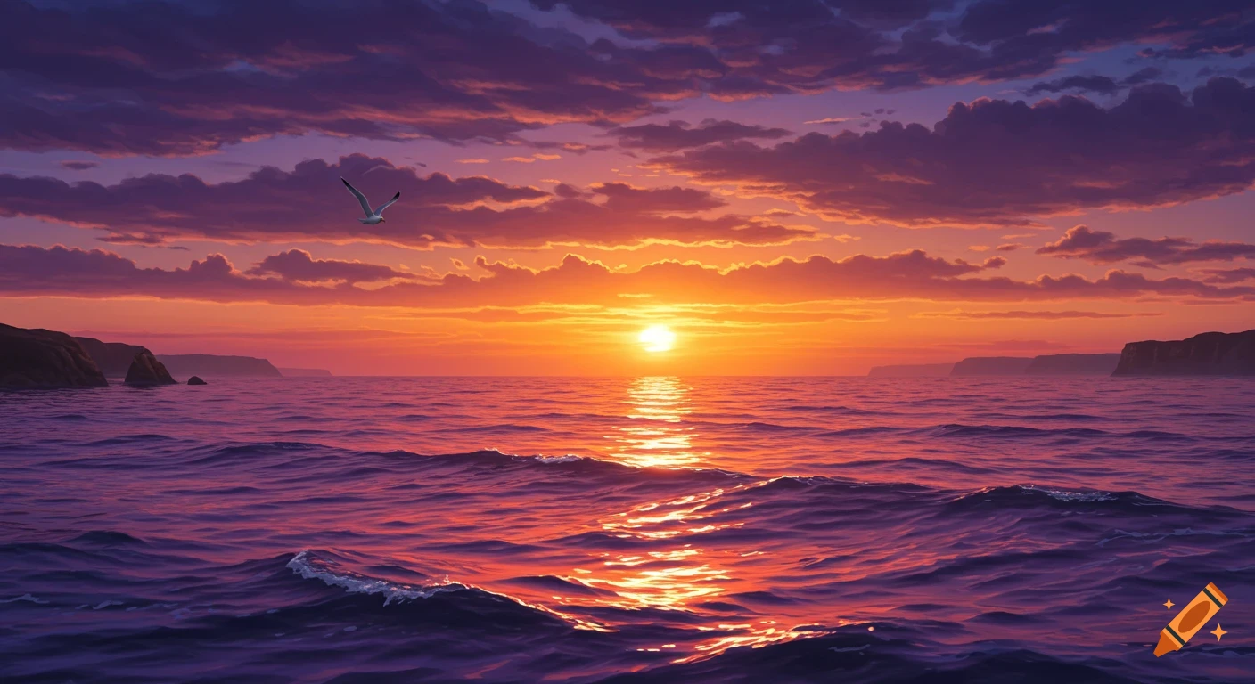 First-person view from a wooden rowboat on calm water, rowing towards a ...