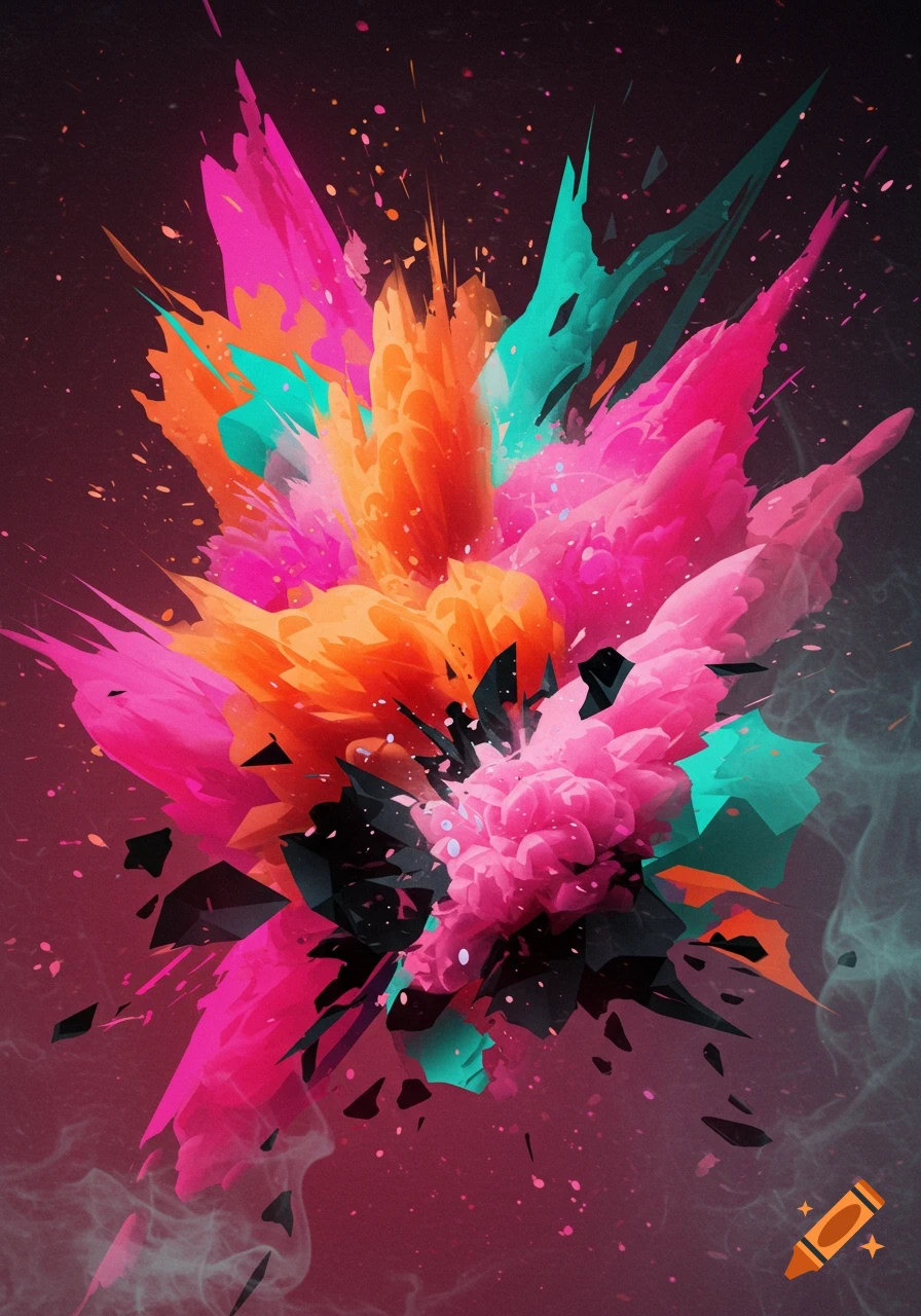 Vibrant abstract glassmorphism illustration with layered translucent ...