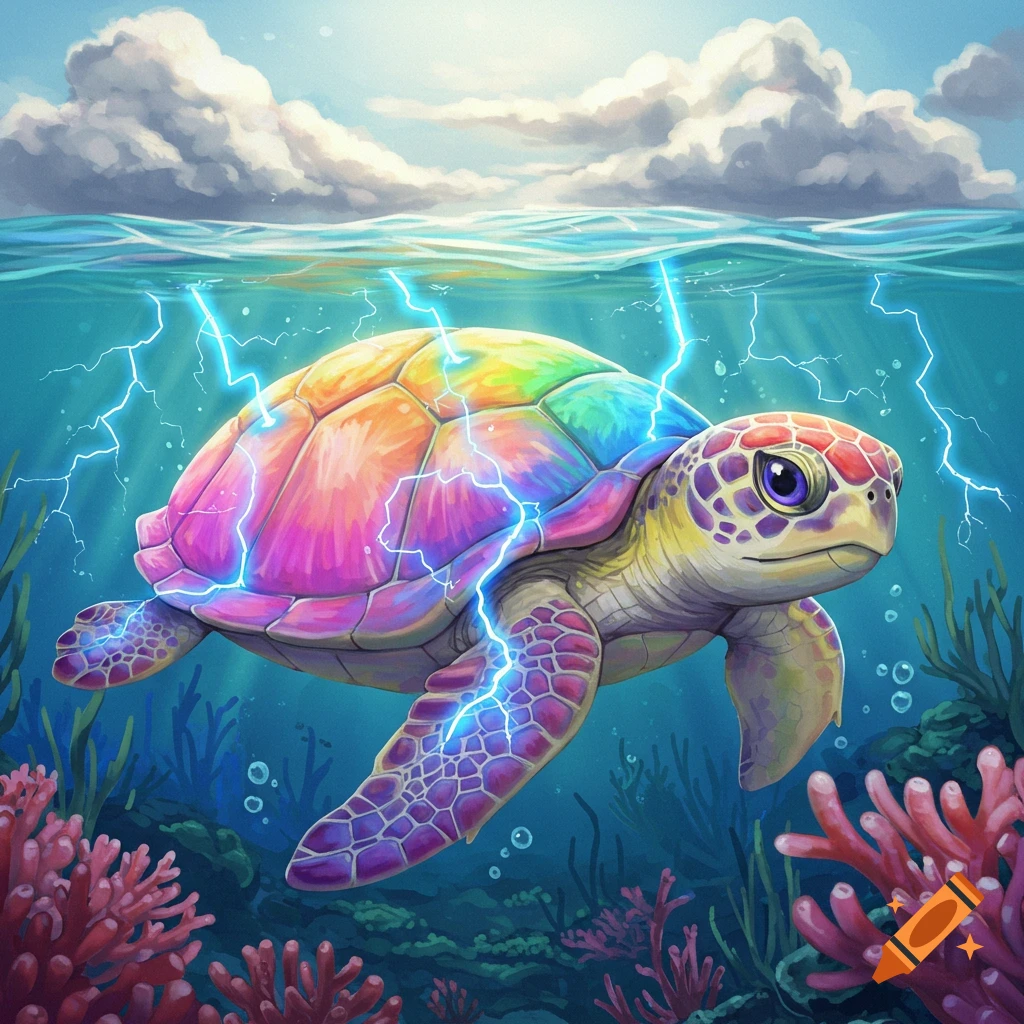 A light blue cartoon cow with spots, snorkel, and goggles floats in a ...