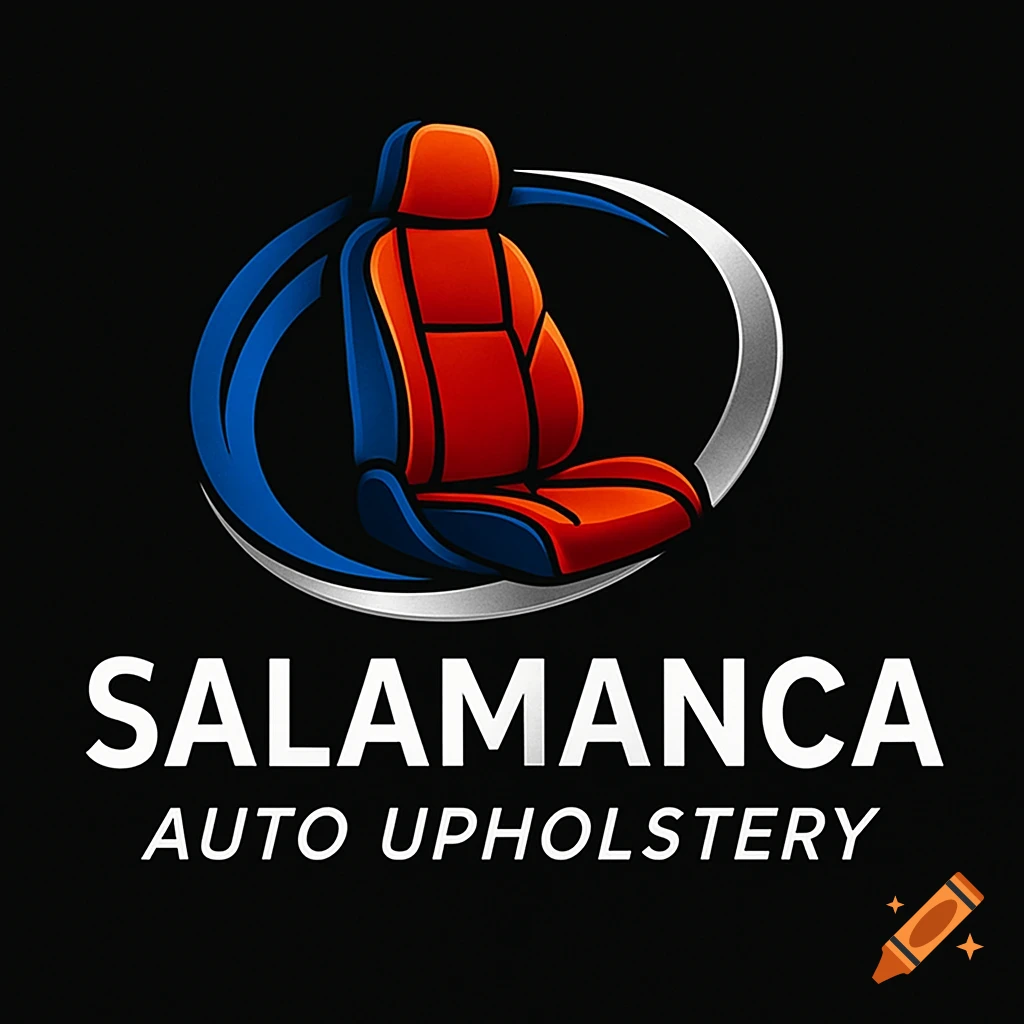 Metallic silver and blue logo for 'JuaJuancho Signature Cuts LLC ...